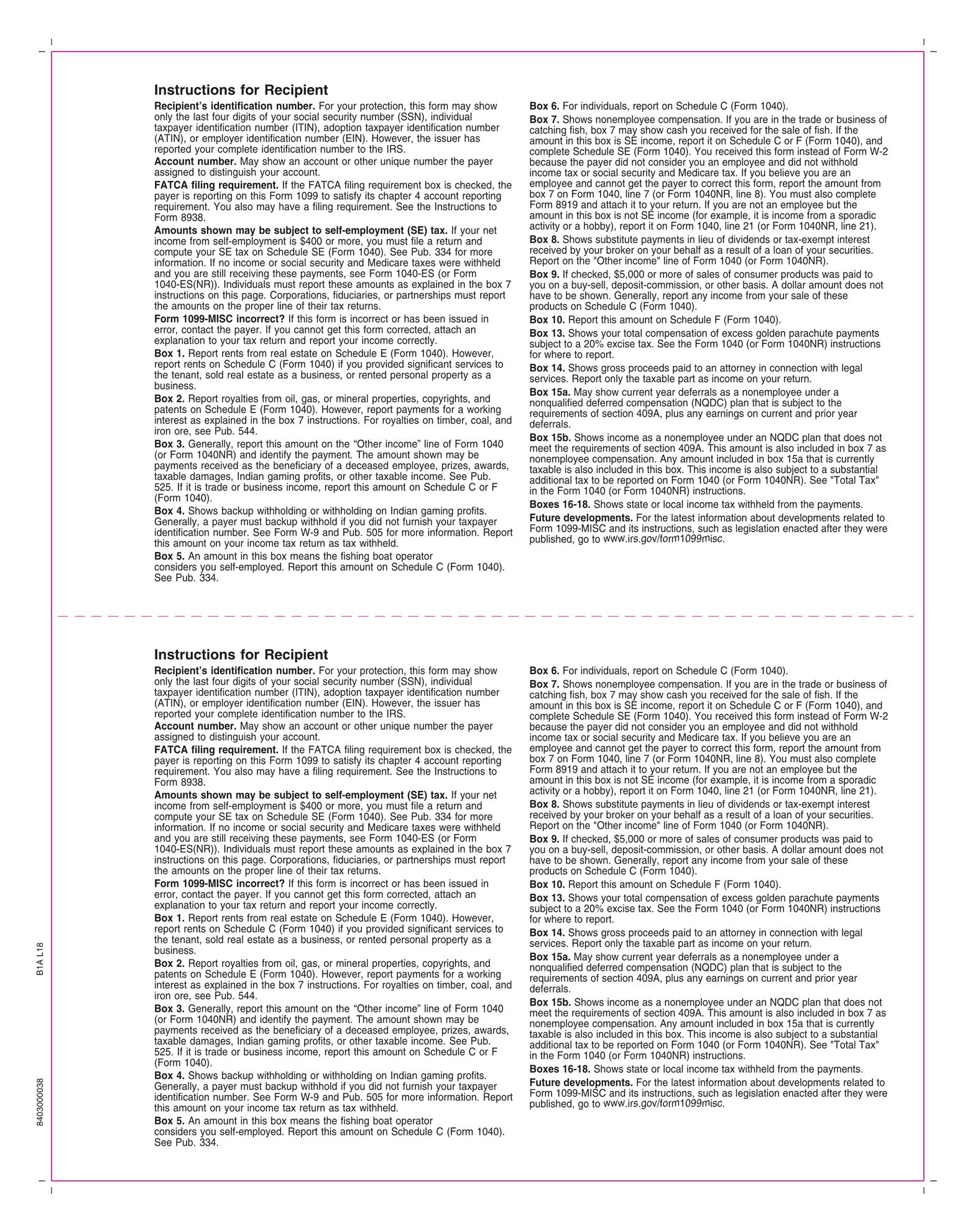 FTI Tax Forms. LMISCREC