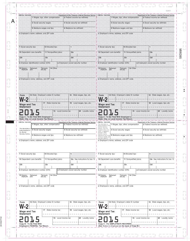 FTI Tax Forms. MW285